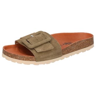 Cosmos Damen 6186-714 Schiebe-Sandalen, Khaki, 37 EU