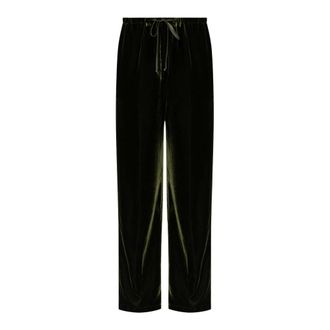 Forte_Forte Pantalon droit en velours - Femme - Pantalons - Vert - Taille: 40 FR