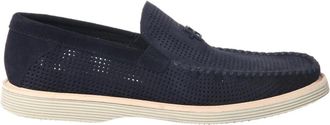 Baldinini Homme, Chaussures, Bleu, Taille: 41 1/2 EU Mocassin en daim perfor&eacute;