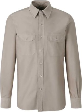 Tom Ford Schlichtes Baumwollhemd - - Shirts - Herren - Braun - XL