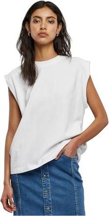 Urban Classics Débardeur pour Femme Organic Heavy Padded Shoulder T-Shirt, Blanc