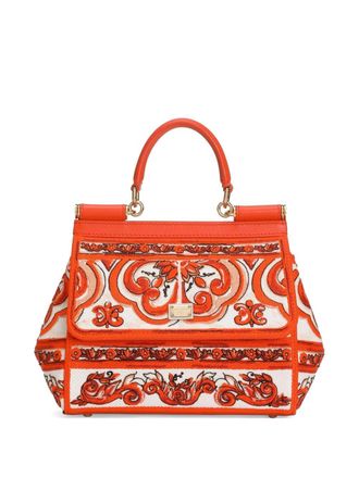Dolce & Gabbana Sac &agrave; main imprim&eacute; Sicile Maiolica
