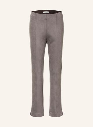 OPUS Hose Elvina Night In Lederoptik beige