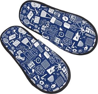 Generic Pantoufle Maison Motif Moderne, Art Abstrait Hiver Pantoufles Unique Hiver Chaussures Chaudes Confortable Chaussons Maison Pour Camping Chambre Voyage