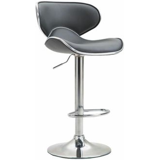 Clp Tabouret de cuisine en cuir eco avec pivotant farci de diff&eacute;rentes couleurs design Couleur : Gris
