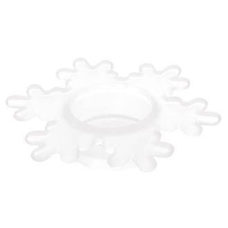 F&eacute;&eacute;ric Lights & Christmas Atmosphera - Windlicht Schneeflocke d.15cm Glas wei&szlig;