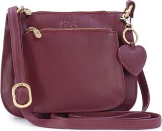 Gigi Petit Sac Bandouli&egrave;re Femme Cuir - Sac &agrave; Main - Sac Port&eacute; Crois&eacute; Avec Bandouli&egrave;re R&eacute;glable - 9975 - Bourgogne