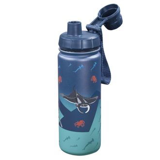 Step by Step Isolierte Edelstahl-Trinkflasche Underwater, blau, BPA-frei, f&uuml;r Schule, Kindergarten, hei&szlig;e und kohlens&auml;urehaltige Getr&auml;nke, f&uuml;r Jungen und M&auml;dchen, 