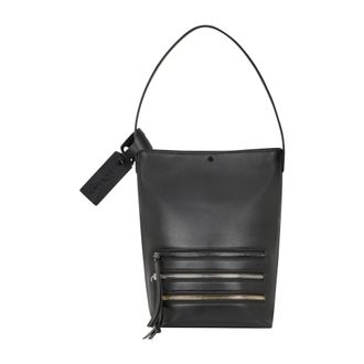 John Richmond Bucket Bag mit dreifachem Frontrei&szlig;verschluss - - Bags - Damen - Schwarzk - ONE SIZE