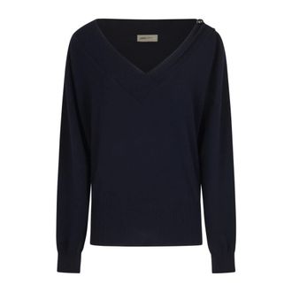 Alberta Ferretti Femme, Pulls, Bleu, Taille: 44 FR Pulls en Cachemire de Luxe