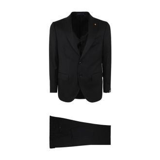 Sartoria Latorre Woll-Zweiteiler-Anzug - - Suits - Herren - Schwarzk - 3XL