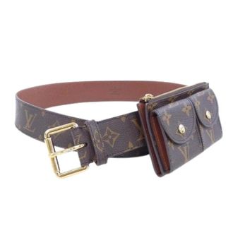 Louis Vuitton Ceinture Vintage en Toile Pre-owned - Homme - Pre-owned - Brun - Taille: ONE Size