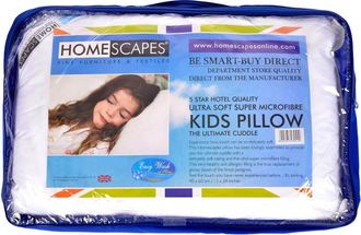 Homescapes Kinderkopfkissen 40 x 60 cm, weiches Super-Mikrofaser-Kissen für Kinder, Oeko-Tex-Zertifiziert, Bezug aus hypoallergenen Mikrofasern
