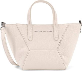 Brunello Cucinelli Sac Port&eacute; &Eacute;paule - Blanc