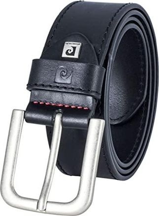 Pierre Cardin ceinture homme de cuir de vachette pleine fleur, 40 mm large et 3,8 mm fort, ajustable, ceinture, ceinture de cuir, ceinture pour jeans, noir, Gr&ouml;&szlig;e/S