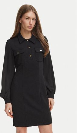 Fracomina Hemdkleid FR26WD1020J47501 Schwarz Regular Fit