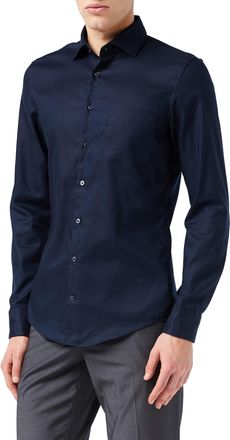 Seidensticker Herren Business Hemd, dunkelblau, 40