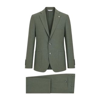 Manuel Ritz Homme, Costumes, Vert, Taille: M Costumes crois&eacute;s