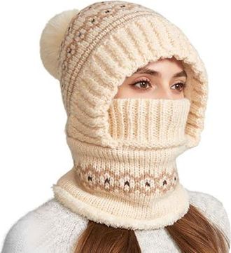 Generic Chapeau dhiver pour Femme - Doux, Coupe-Vent, Confortable | Bonnet de Neige Chaud de Style Moderne | Sports dhiver Randonn&eacute;e Activit&eacute;s de Plein air po