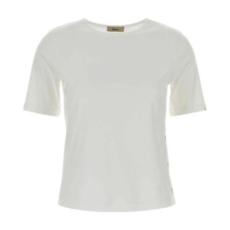 Herno Baumwoll-T-Shirt - - Tops - Damen - Wei&szlig; - L