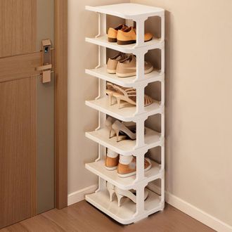 Generic Schuhregal aus PP-Kunststoff, Platzsparendes DIY-Schuhablage mit Mehreren Ebenen, Freistehender Schuhst&auml;nder for Eingangsbereich, Wohnzimmer, Schlafzi