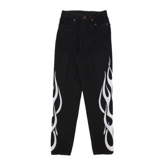 Vision Of Super Flames Denim Jeans Schwarz/Wei&szlig; - - Jeans - Herren - Schwarzk - W28