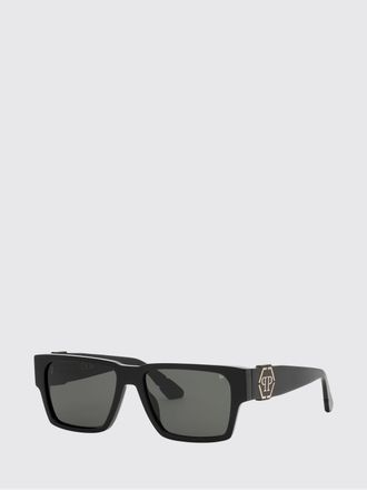 Philipp Plein Lunettes de soleil masque en ac&eacute;tate avec logo Hexagon