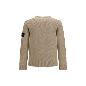 Stone Island Basket-Knit Wool Sweater - Beige