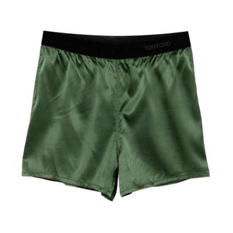 Tom Ford Stretch Seiden-Satin PJ Shorts - - Shorts - Damen - Gr&uuml;n - M