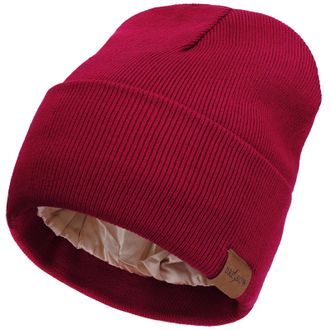 Dreshow Beanie M&uuml;tze f&uuml;r Damen Herren Warme Winterm&uuml;tze mit Weichem Satin Gef&uuml;tterte Unisex Dehnbar M&uuml;tze mit B&uuml;ndchen Strickm&uuml;tze