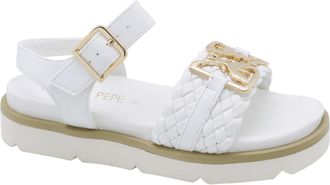 Patrizia Pepe Mädchen Pj295.27_33 Sandal, Metallic, 33 EU Schmal