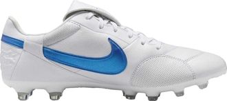 Nike Premier 3 Klassisch Fu&szlig;ballschuhe mit festem Boden f&uuml;r Herren, Leder (Wei&szlig;/Blau)