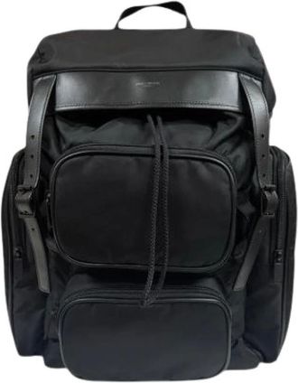 Saint Laurent unisex, Pre-owned, Noir, Taille: ONE Size Sac &agrave; dos en nylon Pre-owned