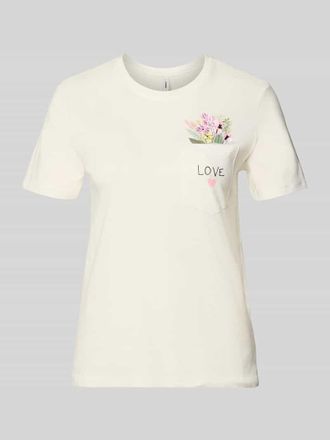 Only Regular Fit T-Shirt aus reiner Bio-Baumwolle Modell POLLY