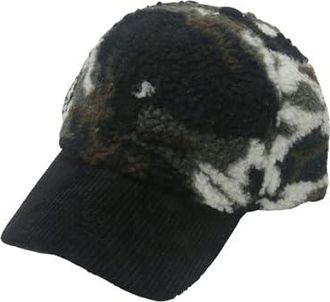 Generic Casquettes de baseball en laine dagneau chaude dhiver en polaire pour homme, Noir, M