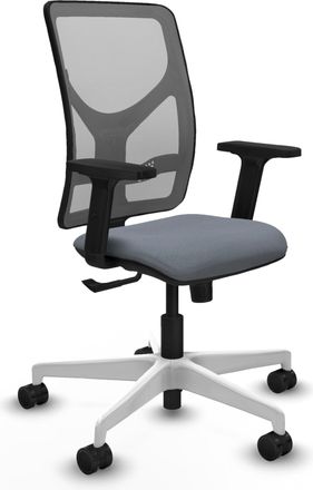 Piqueras y Crespo Drehstuhl, grau, mit 2D-Armlehnen, h&ouml;henverstellbare Lendenwirbelst&uuml;tze, ausgestattet mit 3 Positionen und Schneideschaum, mit Rollen von 65 mm, Nylon