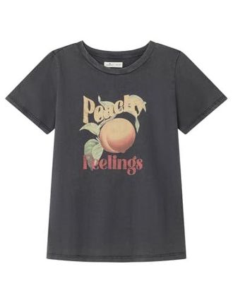 Springfield Frqs T-Shirt Fruits pour Femme, Gris/Carbone, M