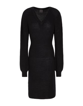 8 by YOOX KNIT V-NECK MIDI DRESS