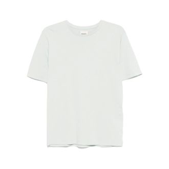 Khaite Femme, Tops, Bleu, Taille: 40 FR T-shirt Bleu en Coton Col Rond