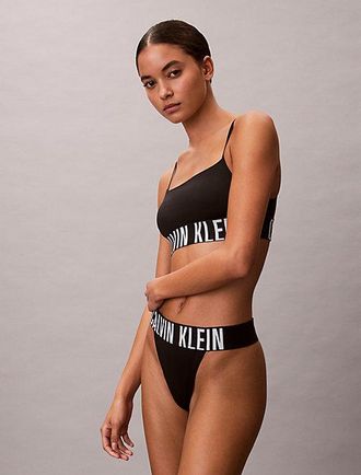 Calvin Klein String Mit Hohem Beinausschnitt - Intense Power Micro - Black - Damen - XL