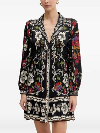 Farm Rio robe courte Rococo Flowers - Noir