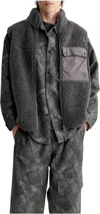 Maison Kitsun&eacute; Fleece-Westenjacke - - Jackets - Herren - Grau - L