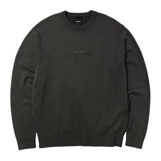 HUF Pacific Wash Embossed Crewneck - - Knitwear - Herren - Schwarzk - L