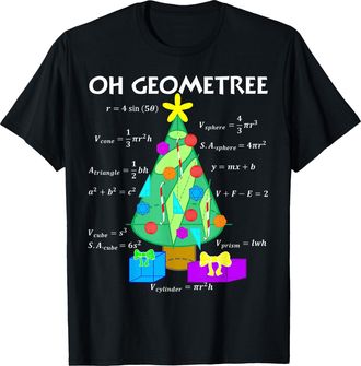 MathWare Oh Geometree Weihnachtsbaum Mathematiklehrer Weihnachten T-Shirt