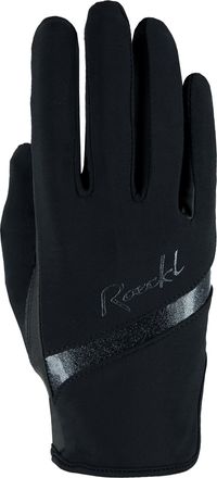 Roeckl Sports Reithandschuh Lorraine, Ladies Sommer Handschuh, Schwarz 8.5