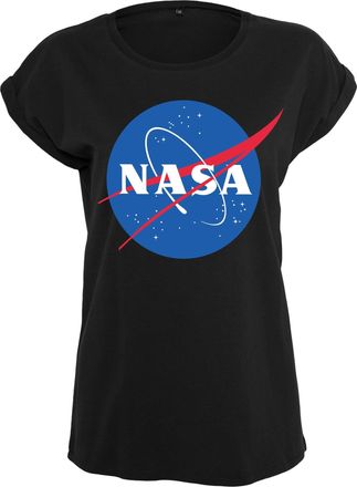Mister Tee (MISUQ) Damen T-shirt Ladies NASA Insignia Tee, black, XS, MT614