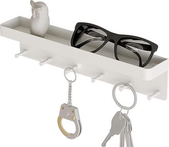 Generic Kleiderbügel mit Ablage | Wandgarderobe mit Stauraum | kein Stanzen Garage Lagerregal für Schlafzimmer Küche Arbeitsplatz Wohnung