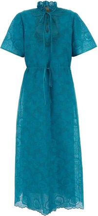 Valentino Garavani Femme, Robes, Bleu, Taille: 40 FR Turquoise Lace Dress