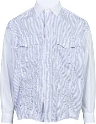 Comme Des Gar&ccedil;ons Chemise droite ray&eacute; een coton
