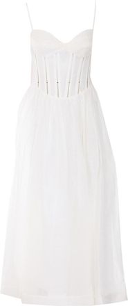 Zimmermann Robe Au Genou - Blanc